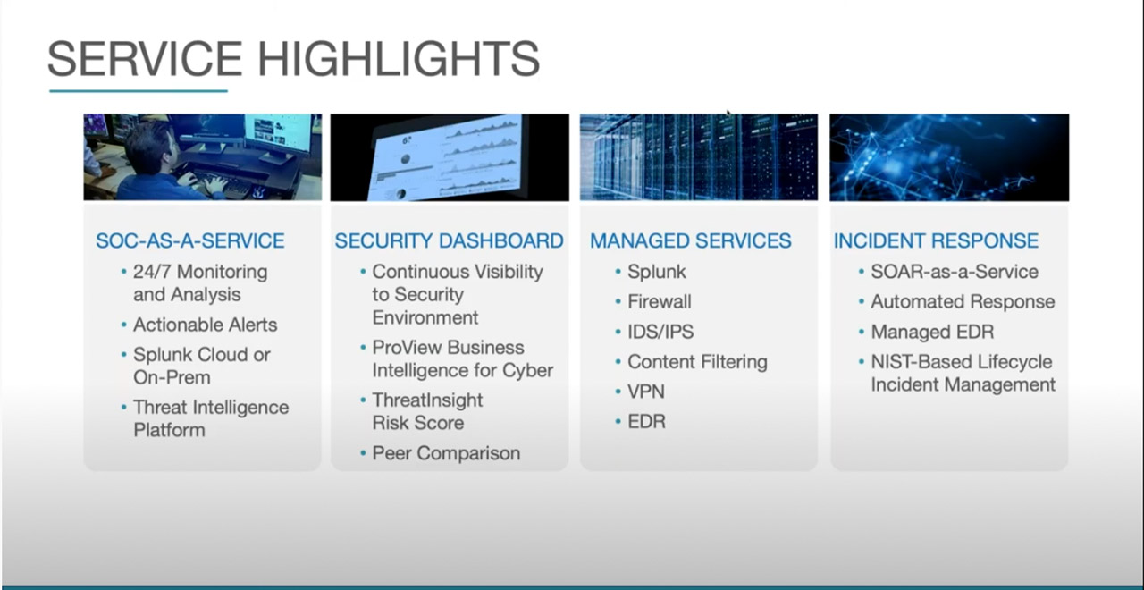 Splunk Managed Security Services: Proficio Service Highlights - Proficio